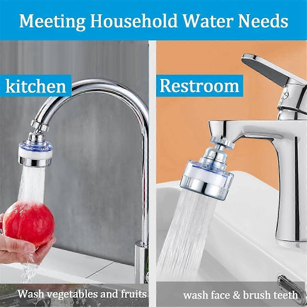 Sink Water Filter Faucet: 360 Rotating Faucet Filters Purifier Kitchen ...