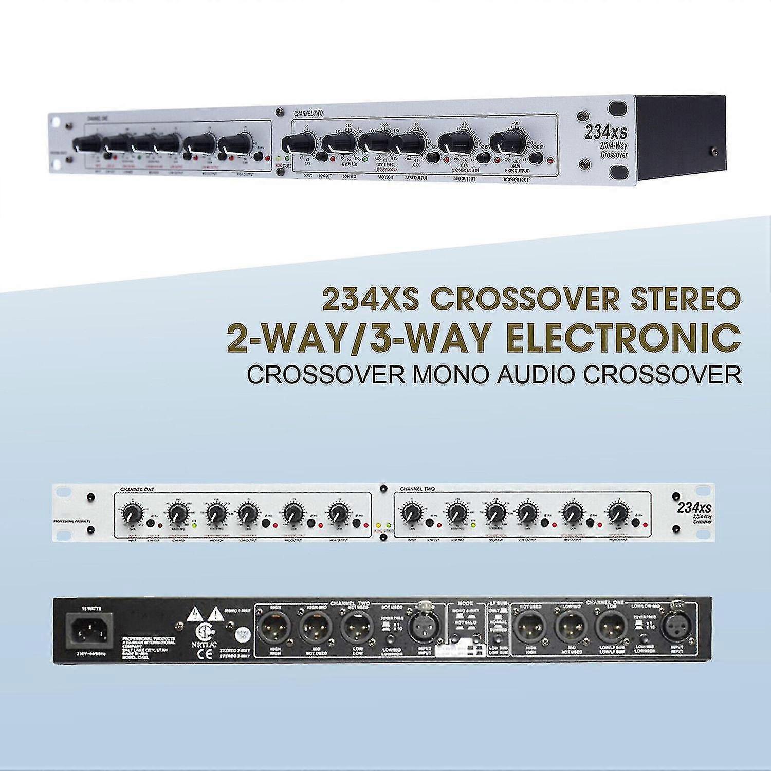 234xs Crossover Stereo 2-way/3-way Electronic Crossover Mono Audio Crossover S5 | Fruugo BE