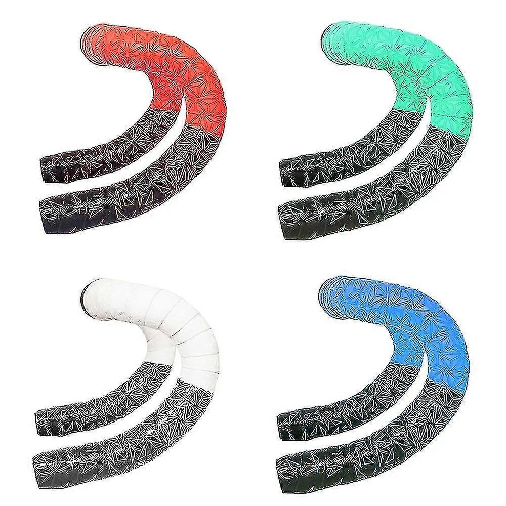 Bike Handlebar Tape Road Bicycle Two-colors Bar Tapes 2 Roll Pu Leather ...