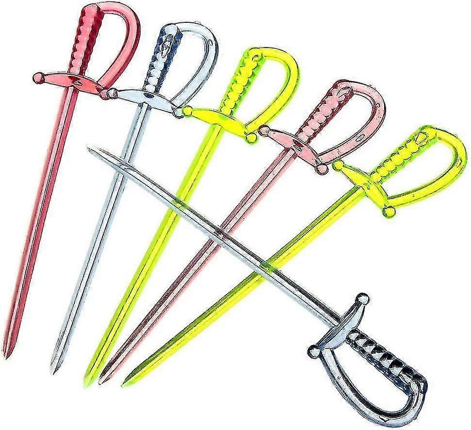 3.35 Inch Plastic Sword Picks Food Toothpicks Fruit Fork Cocktail ...