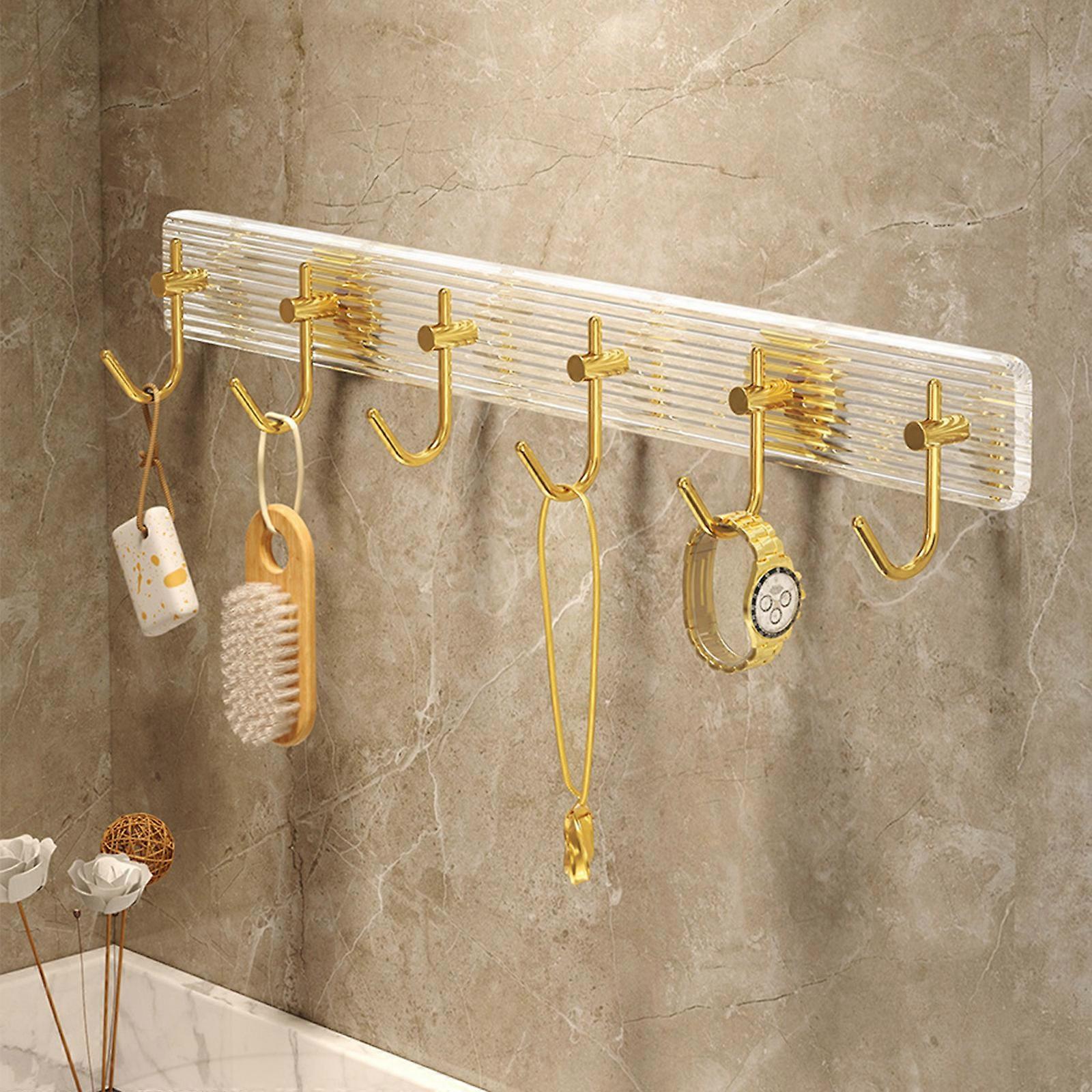 Gold-plated hook hat key hook acrylic advanced home storage durable ...