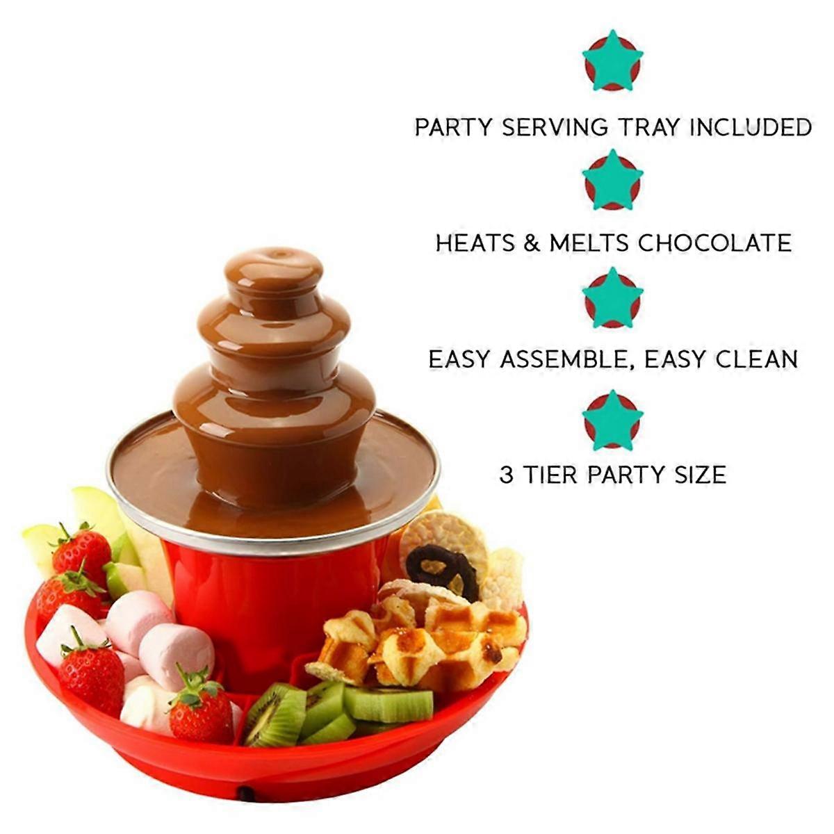 Chocolate Fountain Mini Fondue Set with Serving Tray Included,Electric ...