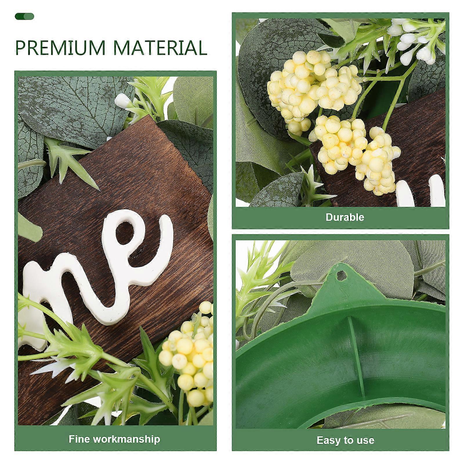 Spring Summer Wreaths Front Door Outdoor Welcome Sign Front Door Wreath ...