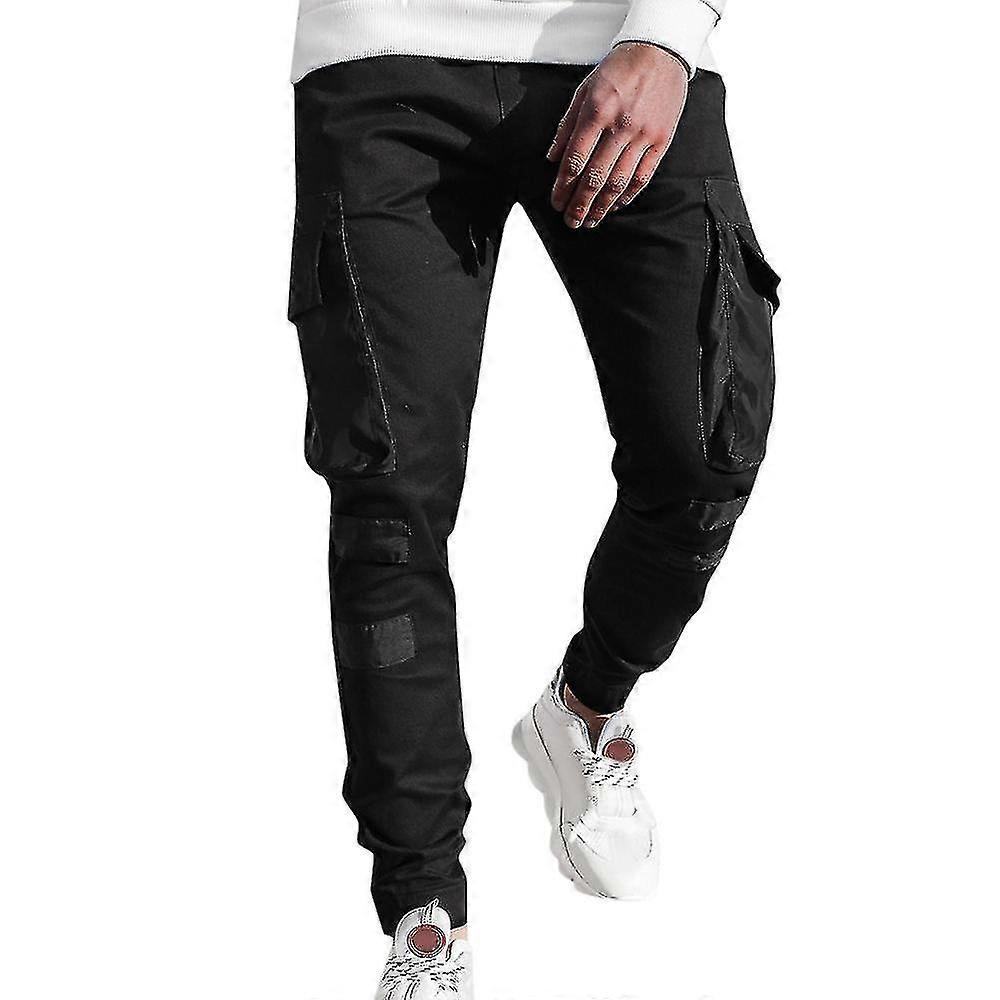 Men Casual Cargo Trousers Jogging Combat Tracksuit Bottoms Pants ...