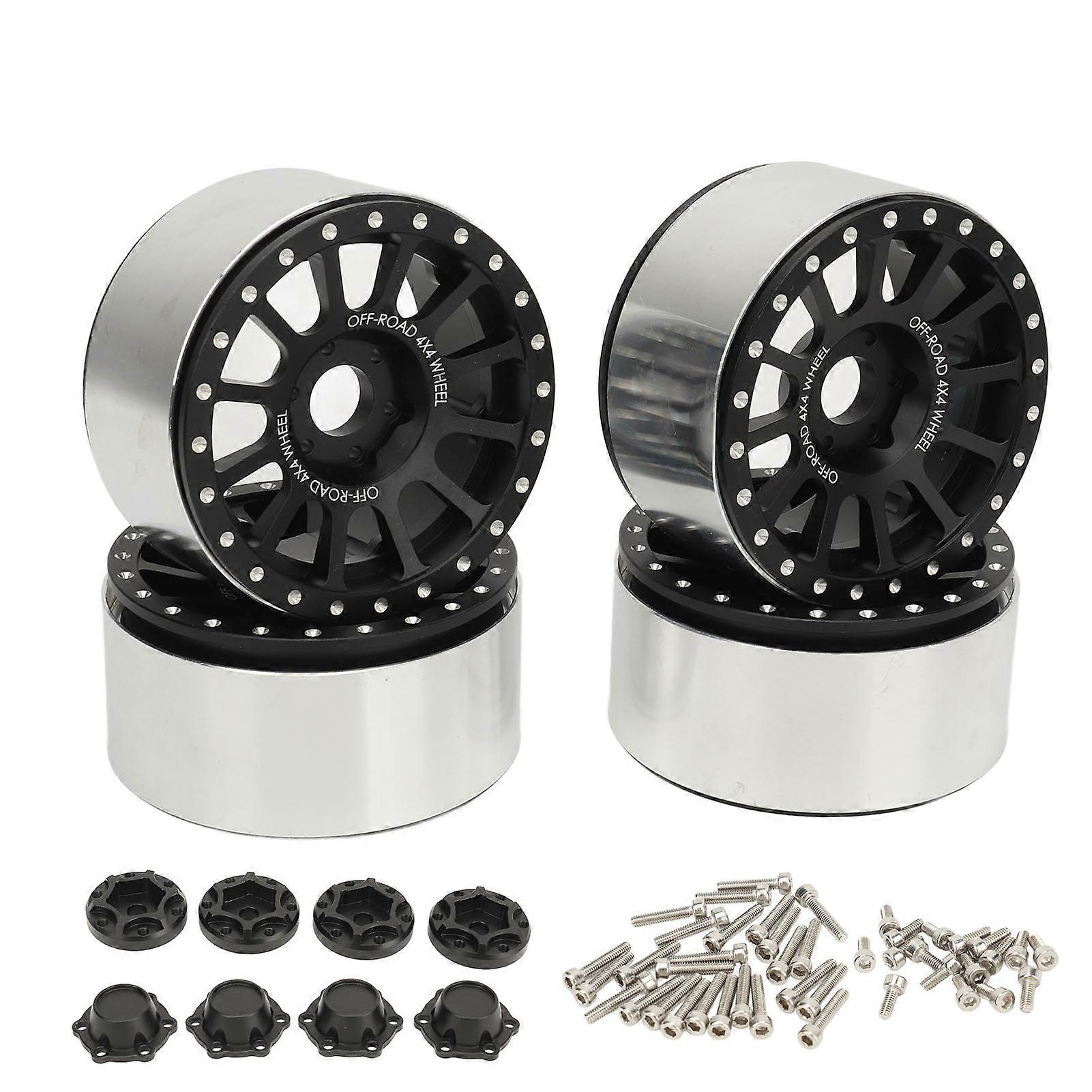 4 Pcs 2.6in Beadlock Wheels Rims Aluminum Alloy Remote Control Car ...