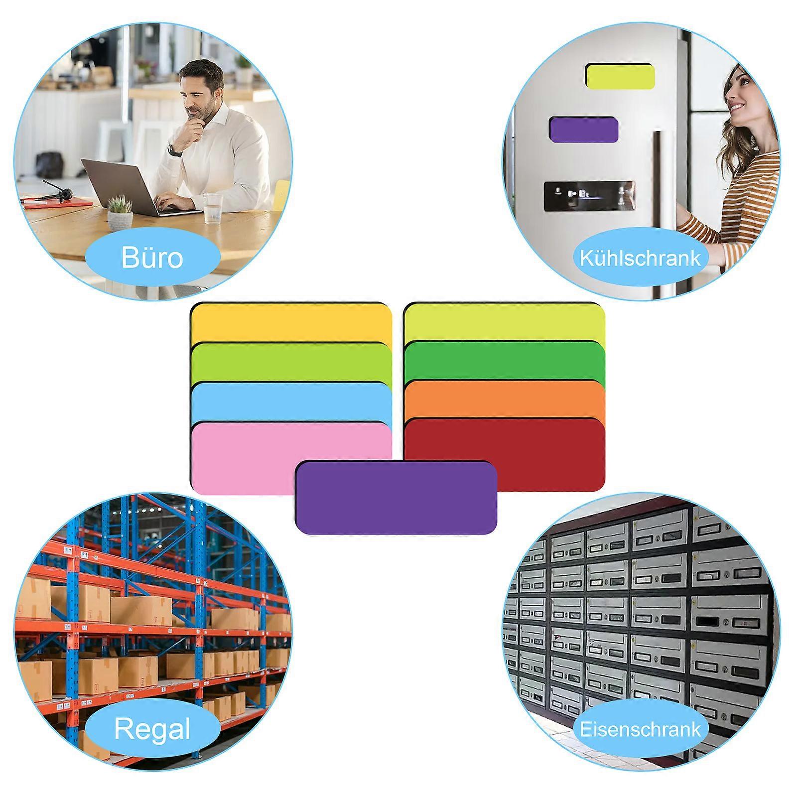 Colorful Edge Magnetic Dry Erase Labels, Strong Magnetic Back Reusable ...