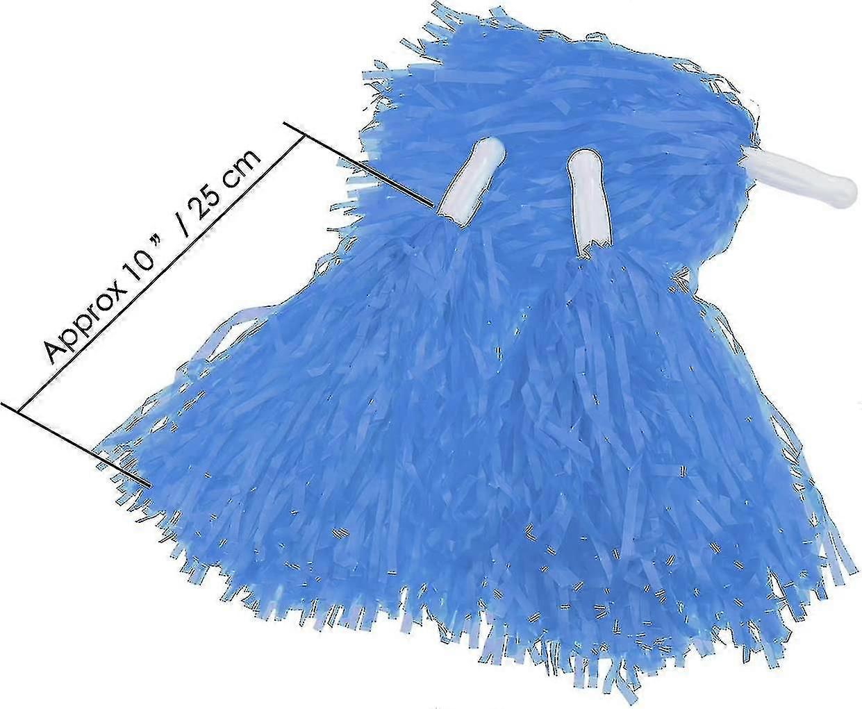 12 Pack Cheerleading Pom Poms Sports Dance Cheer Plastic Pom Pom For Sports Team Spirit Cheering ...