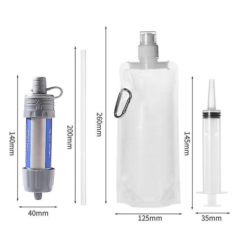 Mini Water Filtration System Portable Survival Water Purifier Straw ...