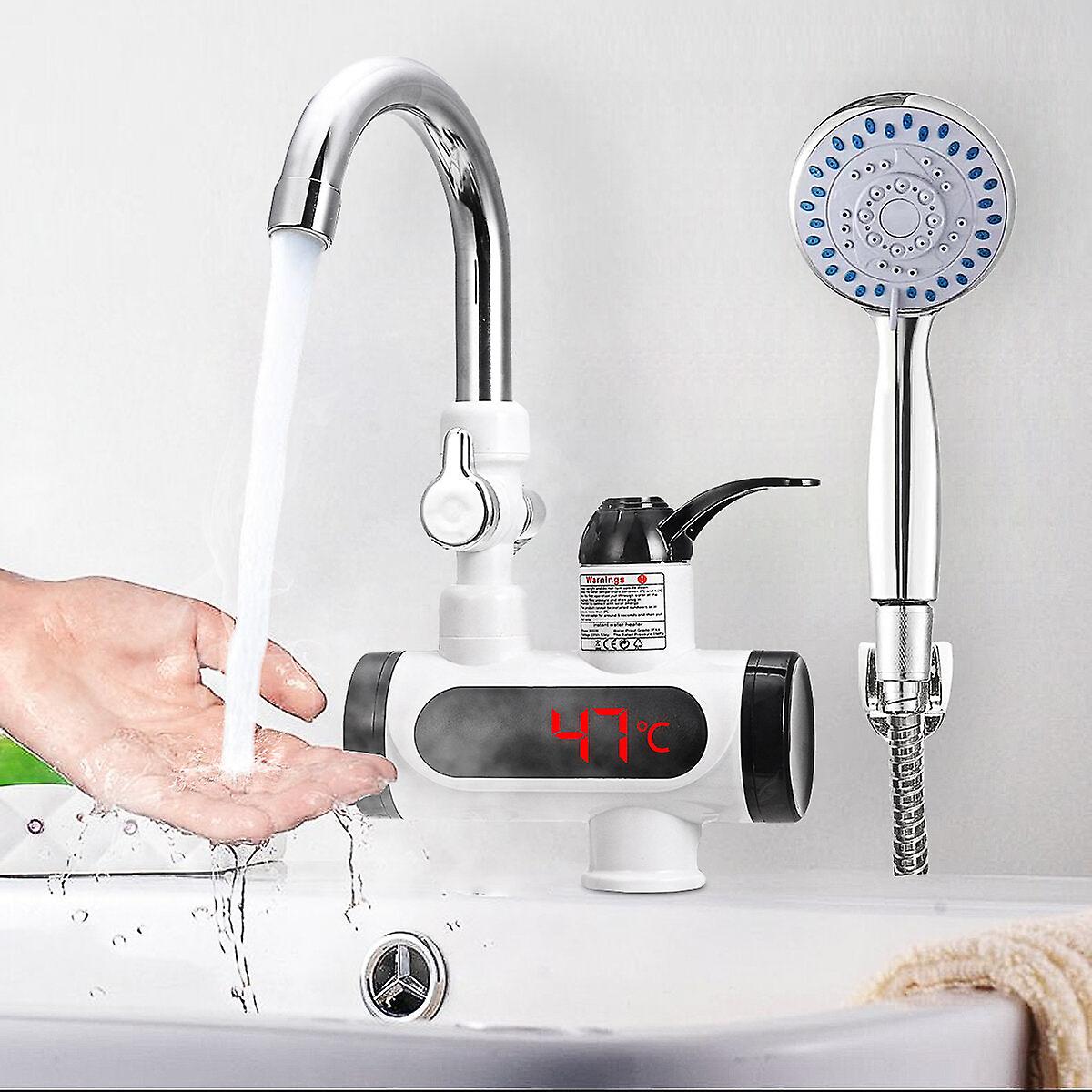 3000W temperature display instant hot water tap tankless electric faucet kitchen | Fruugo DE