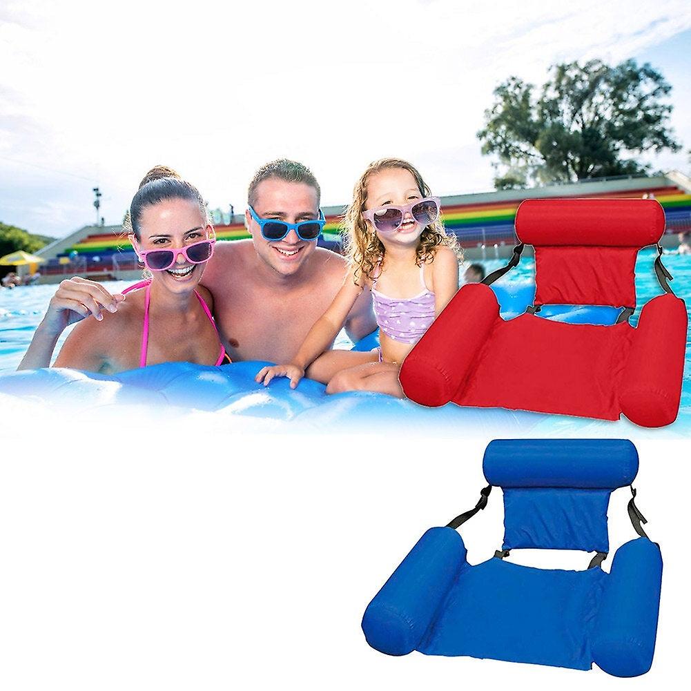 Water lounge chair summer swimming inflatable foldable floating row ...