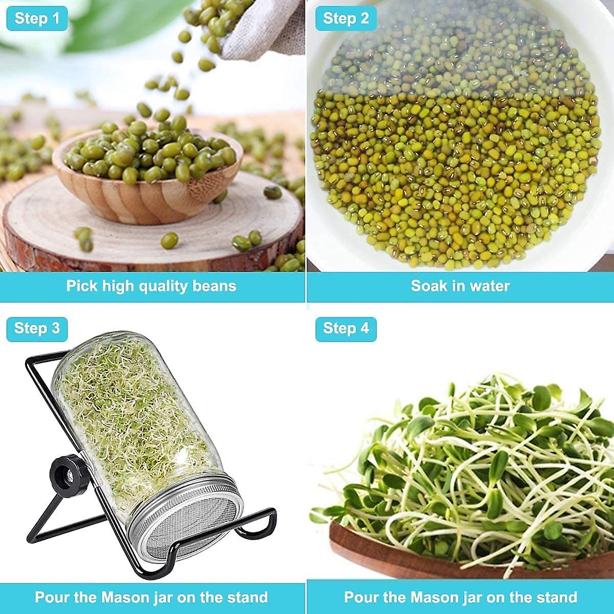 Sprouting Jar Screen Lids 304 Stainless Steel Sprouting Lids For Wide ...