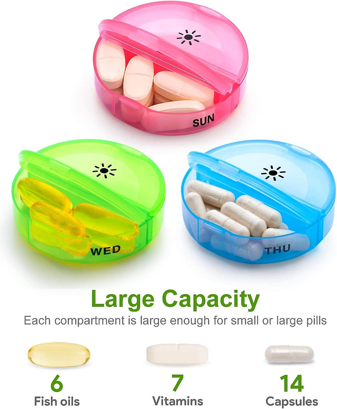 Extra Large Monthly Pill Organizer 2 Times A Day, XL One Month 28 Day ...