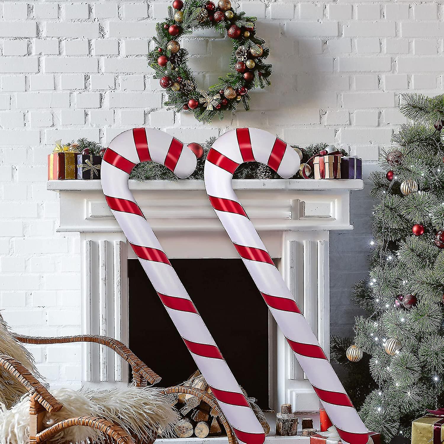 12 Pieces Inflatable Christmas Candy Canes Inflatable Candy Sticks For ...