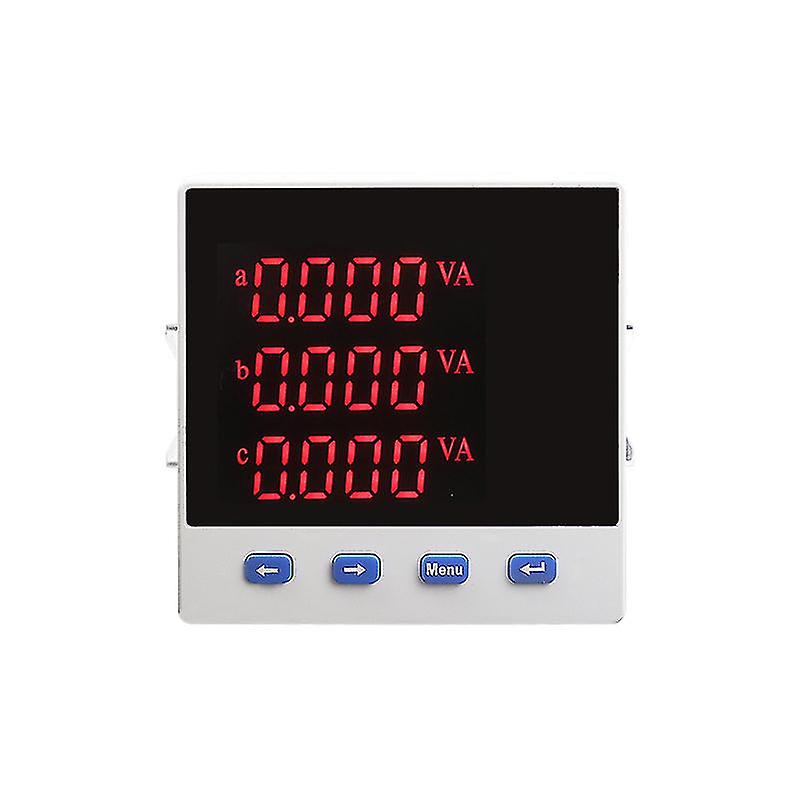 3 Phase Led Multifunction Panel Meter Digital Ammeter Voltage A V W Cos Hz Var Rs485 White Case ...