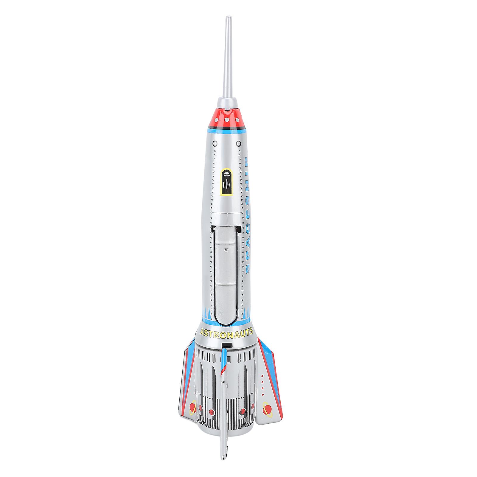 Tin Rocket Toy MS378 Vintage Decorative Collectible Rocket Ship Model ...