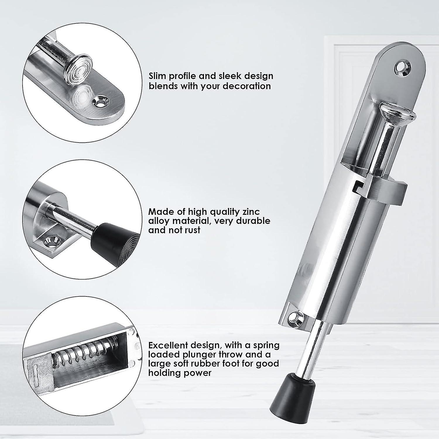 Door Stoppers,outdoor Door Stop,foot Spring Loaded Easily Step-on Door ...