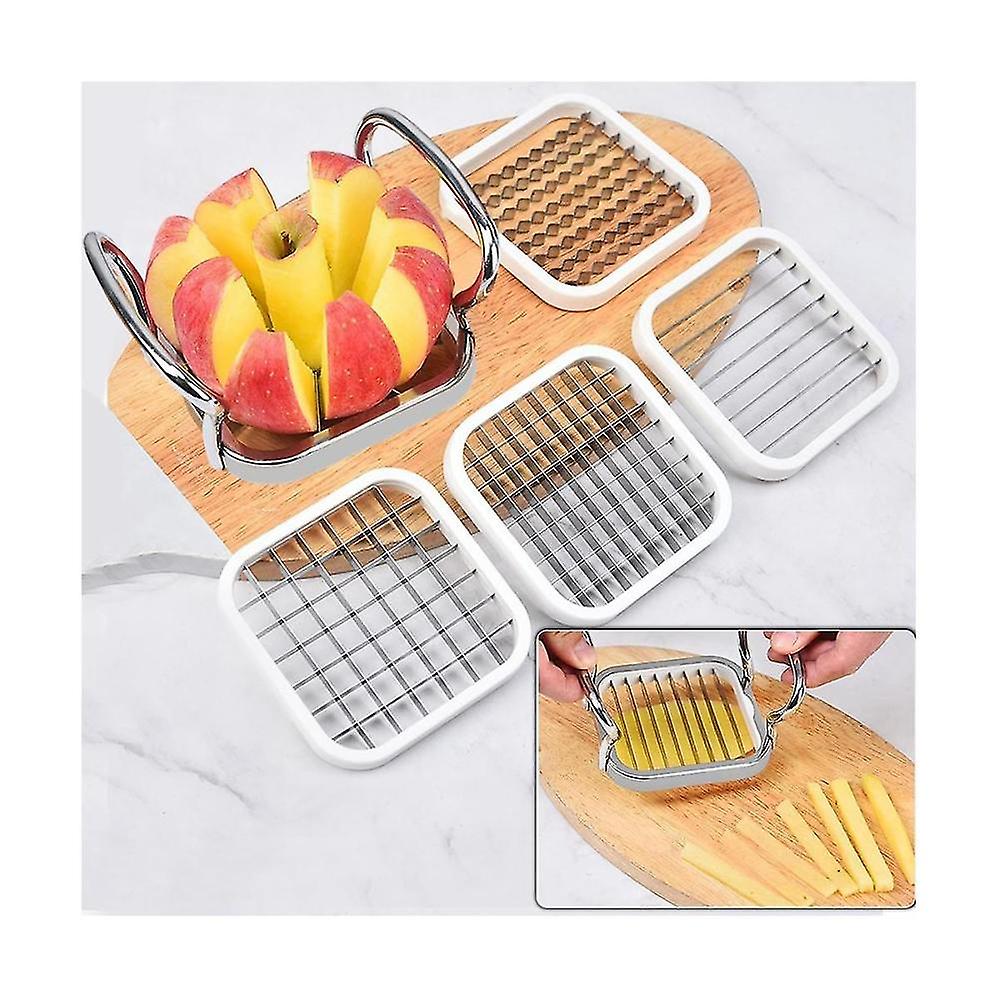 Stainless Steel Chip Cutter, Potato Cutter Is Very Versatile With 5 ...