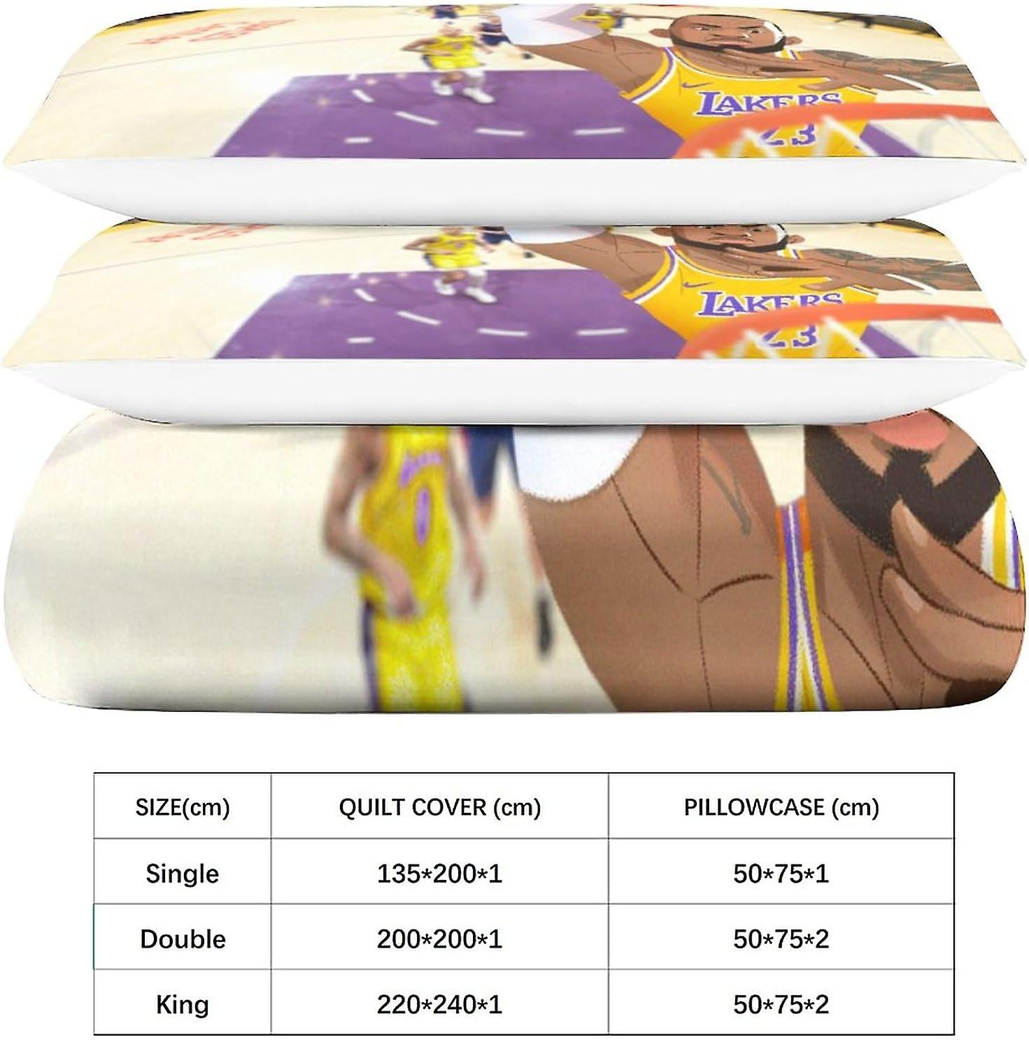 HOUKIG 3 Piece LeBron James Comforter Set 3D Basketball Superstars ...