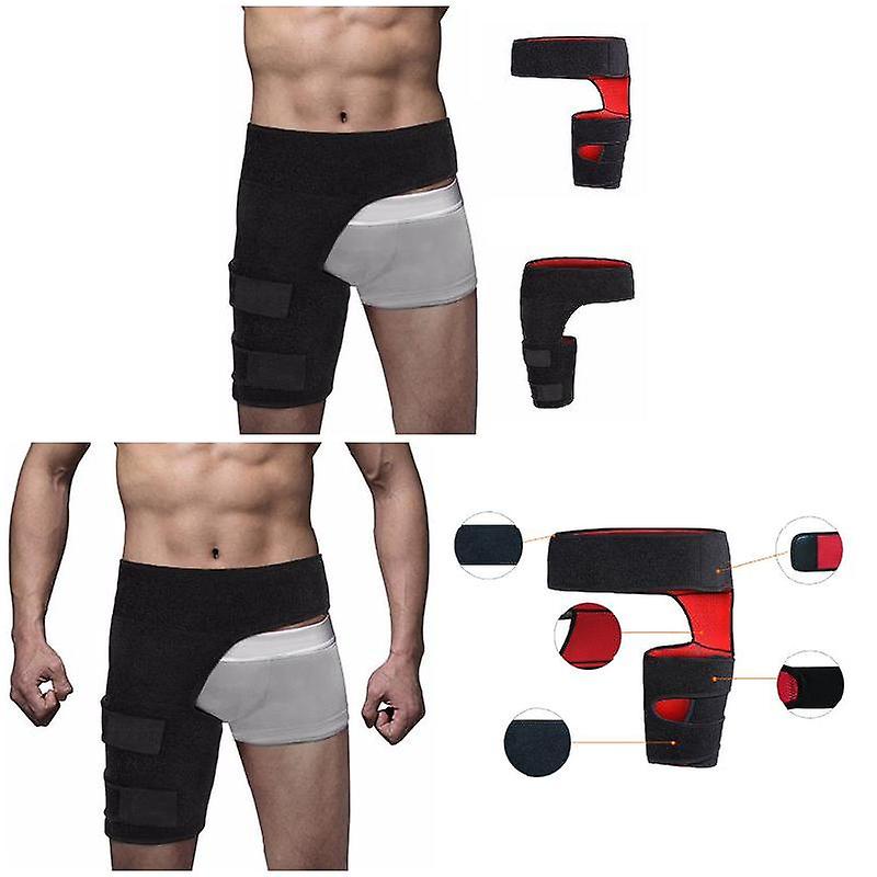 Groin Support Hip Brace Compression Groin Wrap for Thigh Hamstring ...