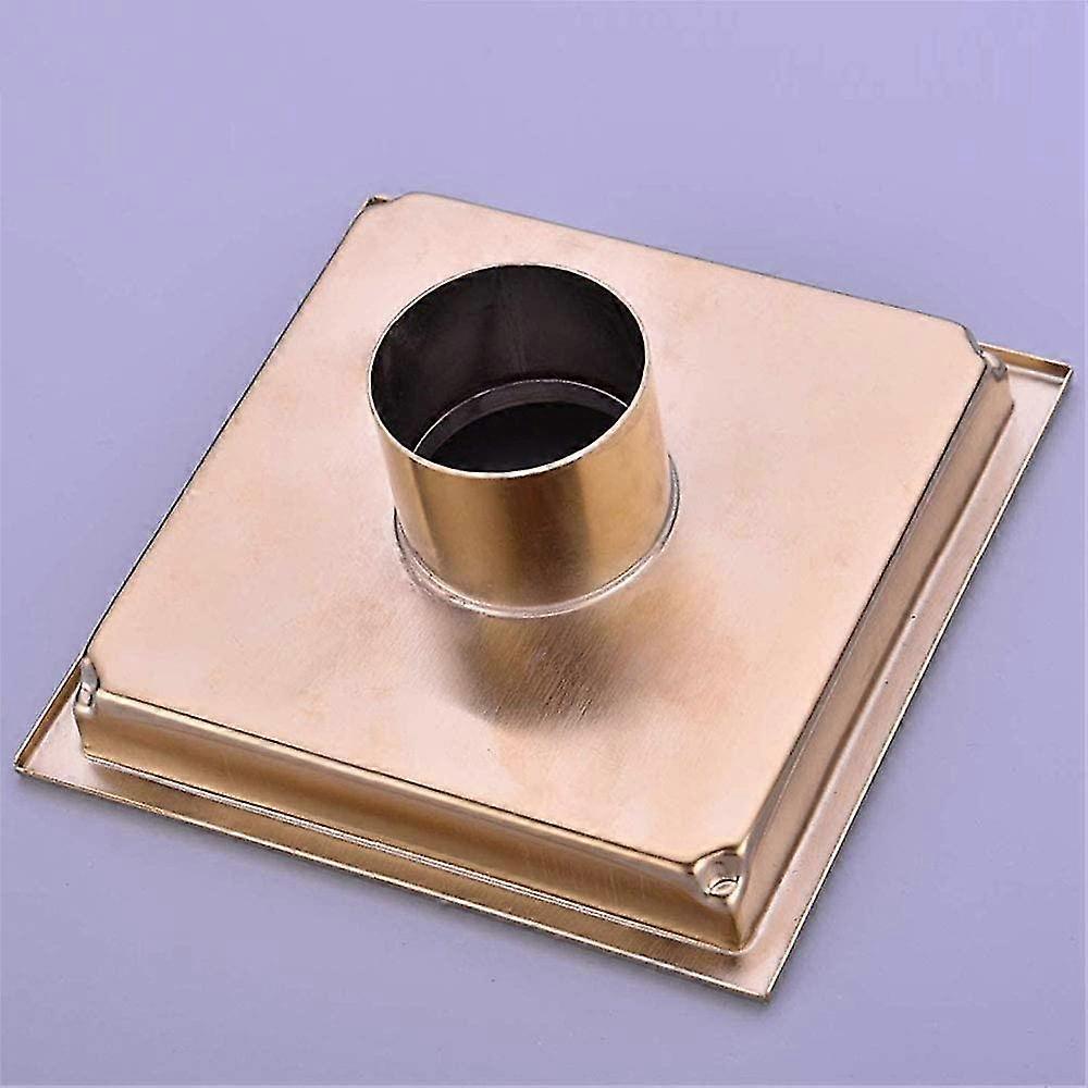 Brushed Gold Square Shower Floor Drain, 304 Stainless Steel For ...