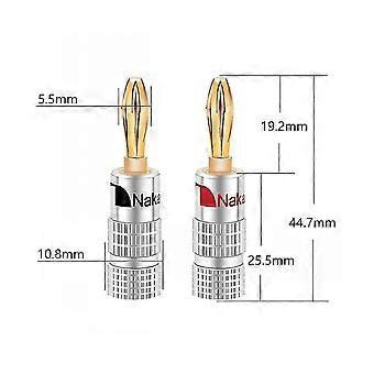 Nakamichi 20PCS Banana Plugs 24K Gold-Plated 4mm HiFi Banana Connector with Screw Lock for Audio ...