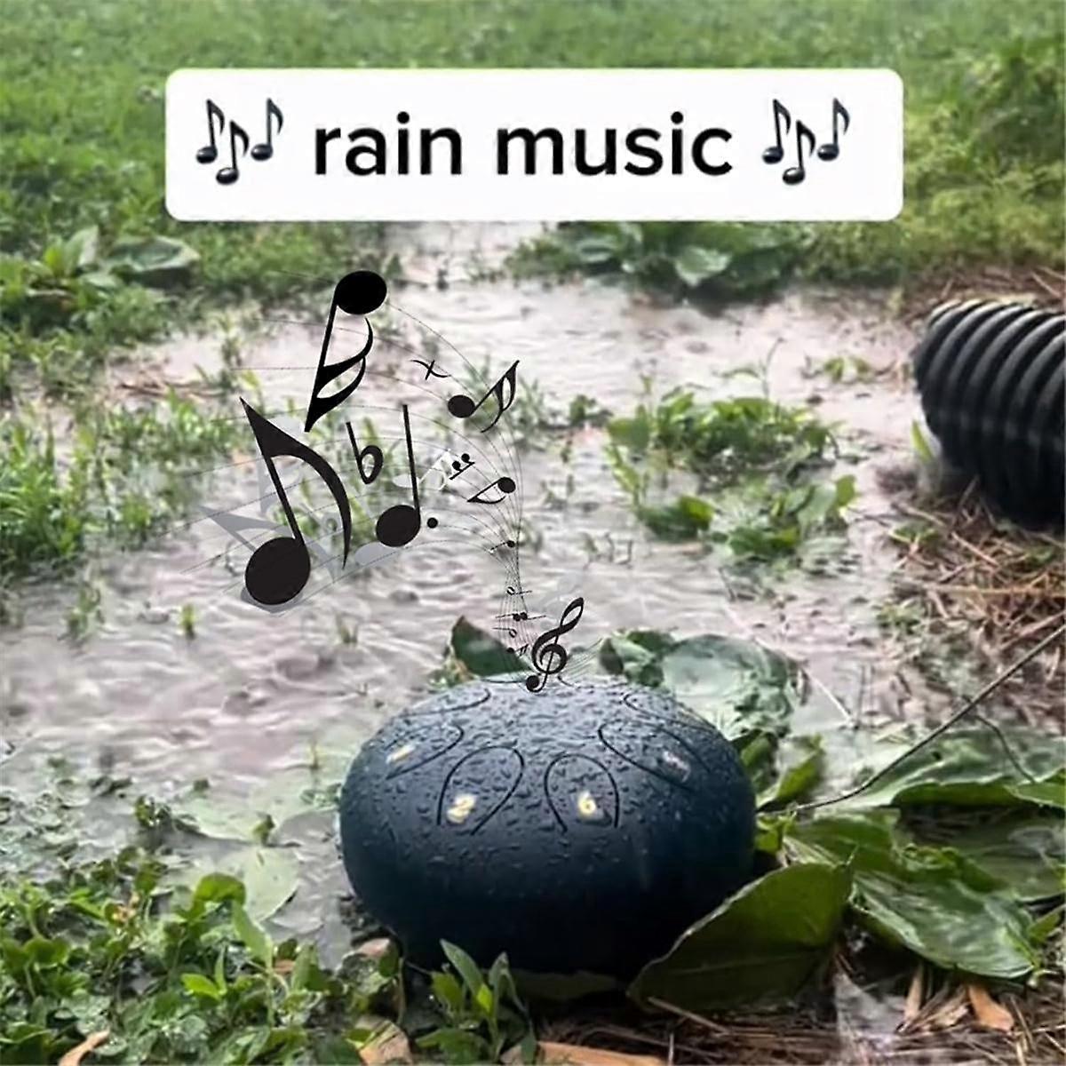 6 Inch 8 Tone Rain Drum Outdoor Chakra Drum Garden Instrument Rain Drum ...