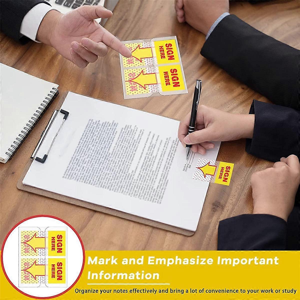 300PCS Sign Here Tabs Sign Here Sign Here Stickers Sign Here Flags with ...