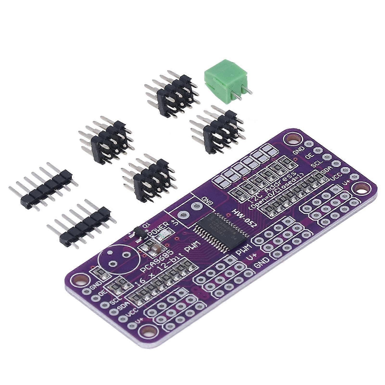 Servo Motor Driver PWM Control Module 16 Channel 12 Bit IIC PCA9685 Controller for DIY | Fruugo UK