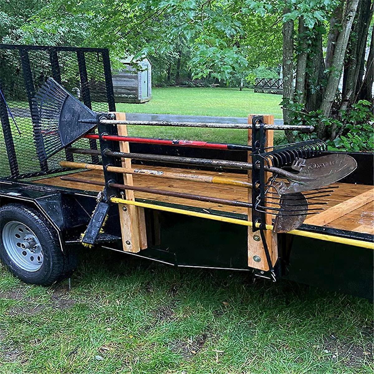 6-Tool Landscape Truck Trailer Rack Tool Storage Rack Shovel Rack ...