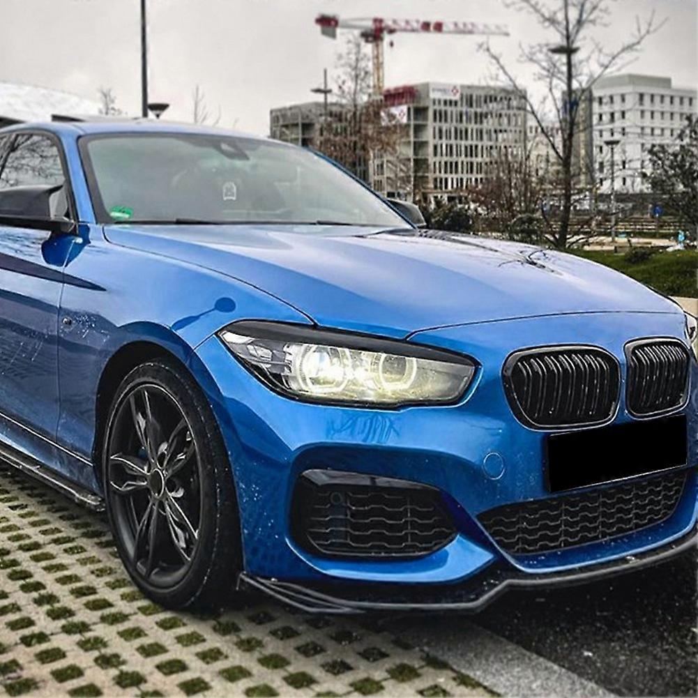 Car Glossy Black Headlights Eyebrows Eyelids Cover Eyelash Head Light ...