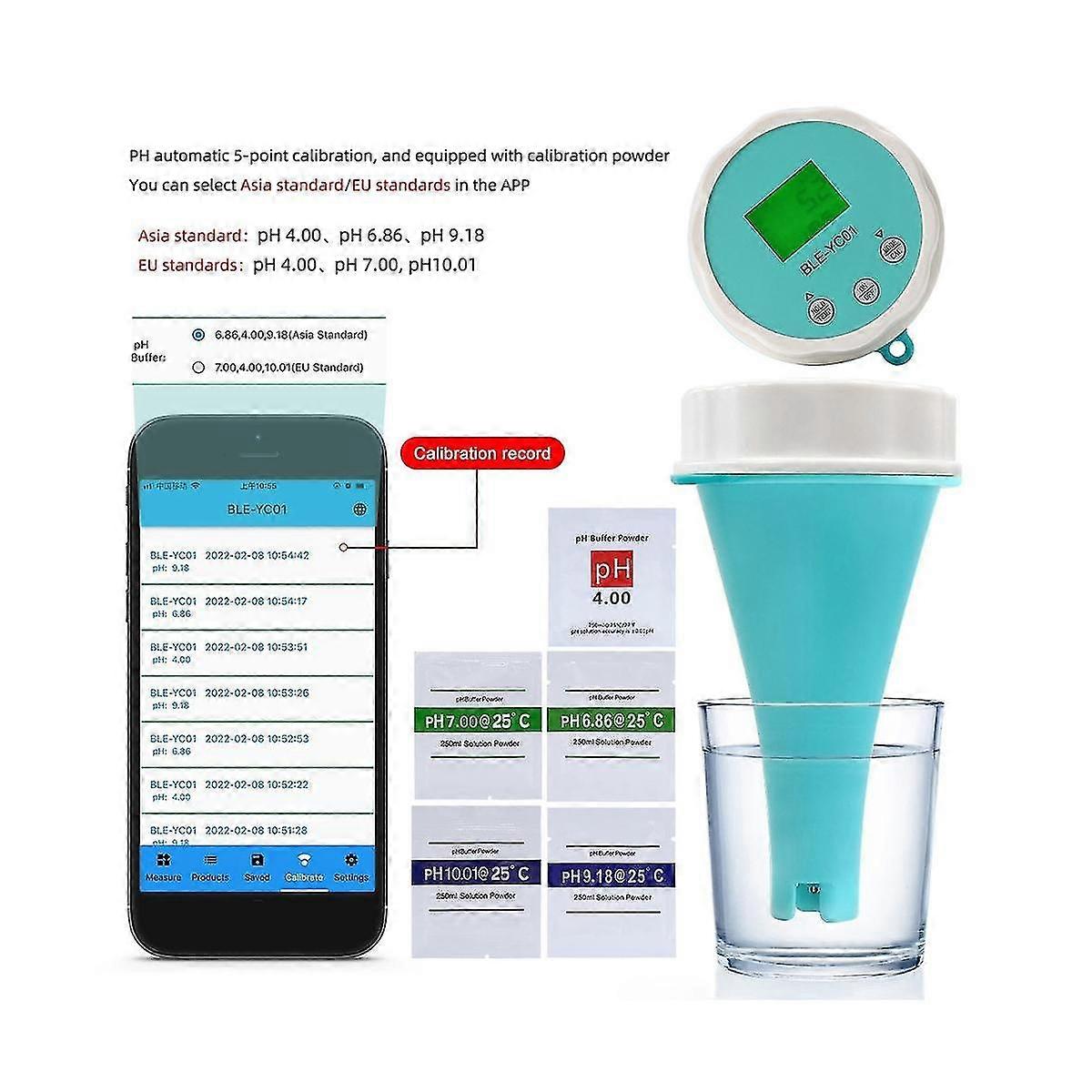 6 In1 Water Quality Detector Smart Online Bluetooth Water Chlorine ...