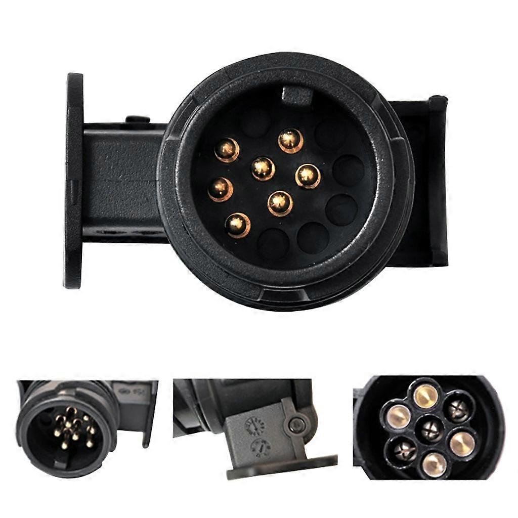 Car Trailer Truck 13 Pin to 7 Pin Plug Adapter Converter Tow Bar Socket ...