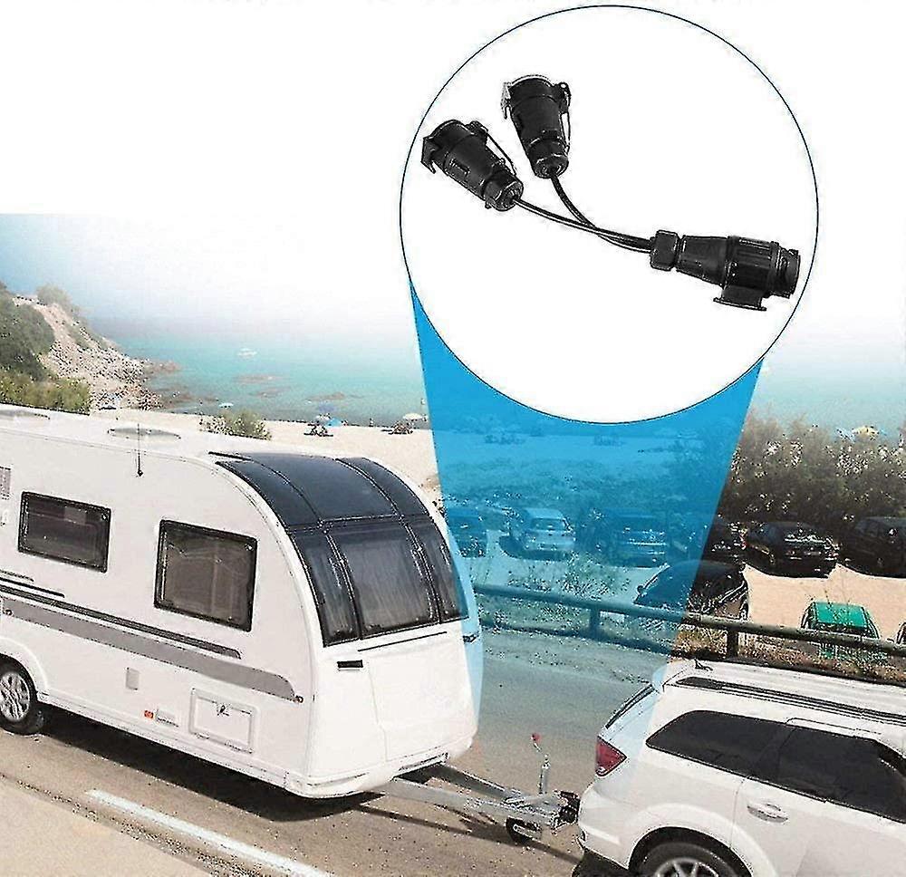 13-pin Caravan Trailer Towbar Plug Adapter To 7-pin 12n And 12s | Fruugo UK