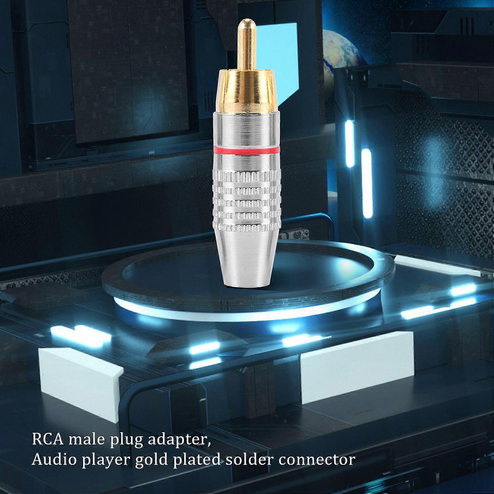 RCA Male Plug Adapter, Audio Phono Gold Plated Solder Connector,Hi End - 6-Pack,silver | Fruugo UK