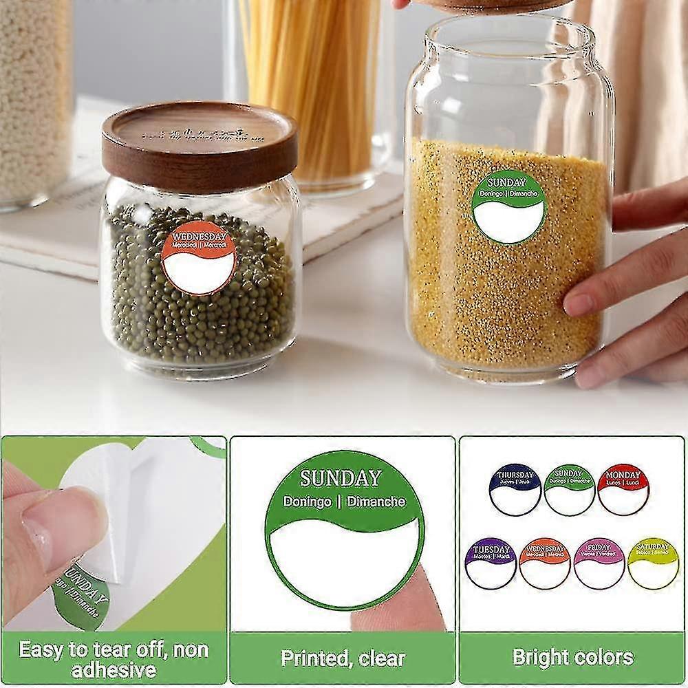 Food Labels Stickers, Date Labels For Food , Days Of The Week Labels ...