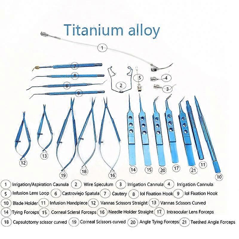 Titanium alloy stainless steel eye ophthalmic set irrigation instrument ...