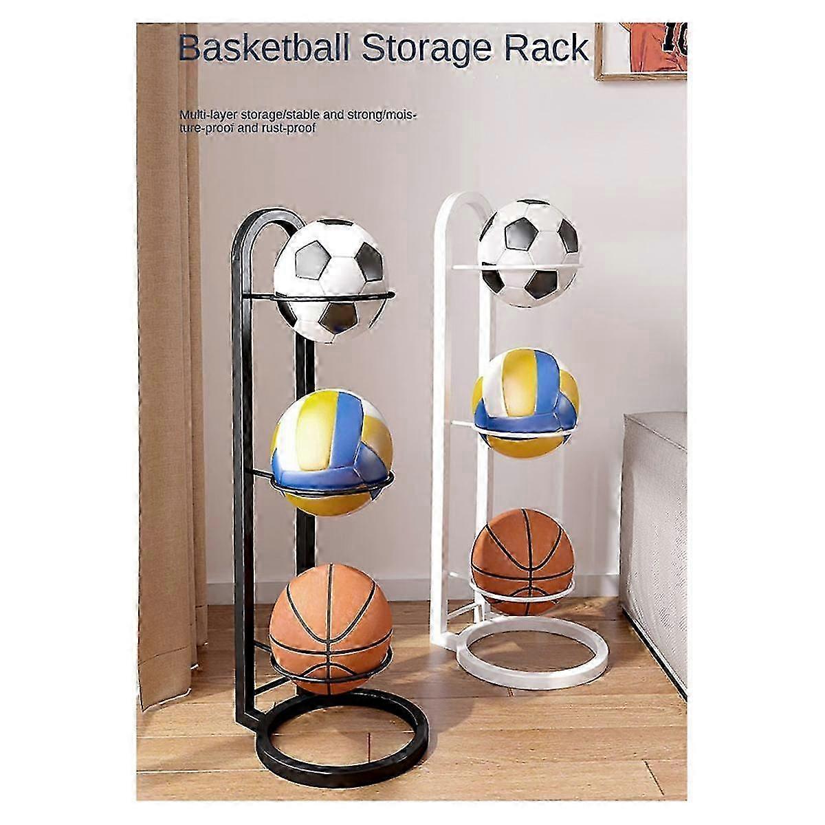 Three-layer Iron Basketball Stand, For Volleyball, Football Storage ...