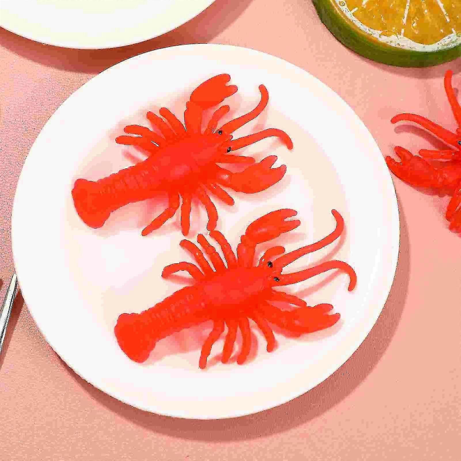 Simulated Crayfish Sea Creature Models Kids Playsets Plastic Soft ...