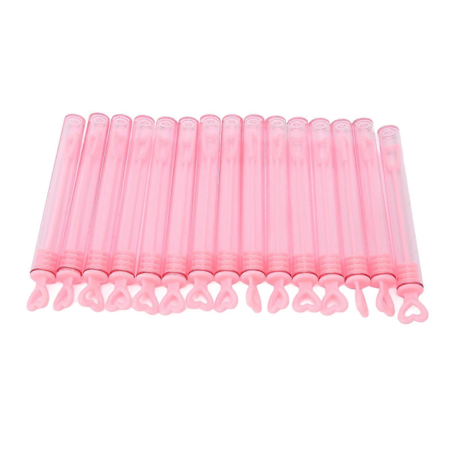 50pcs Mini Bubble Wands for Kids Heart Shaped Pink Transparent Bubble ...
