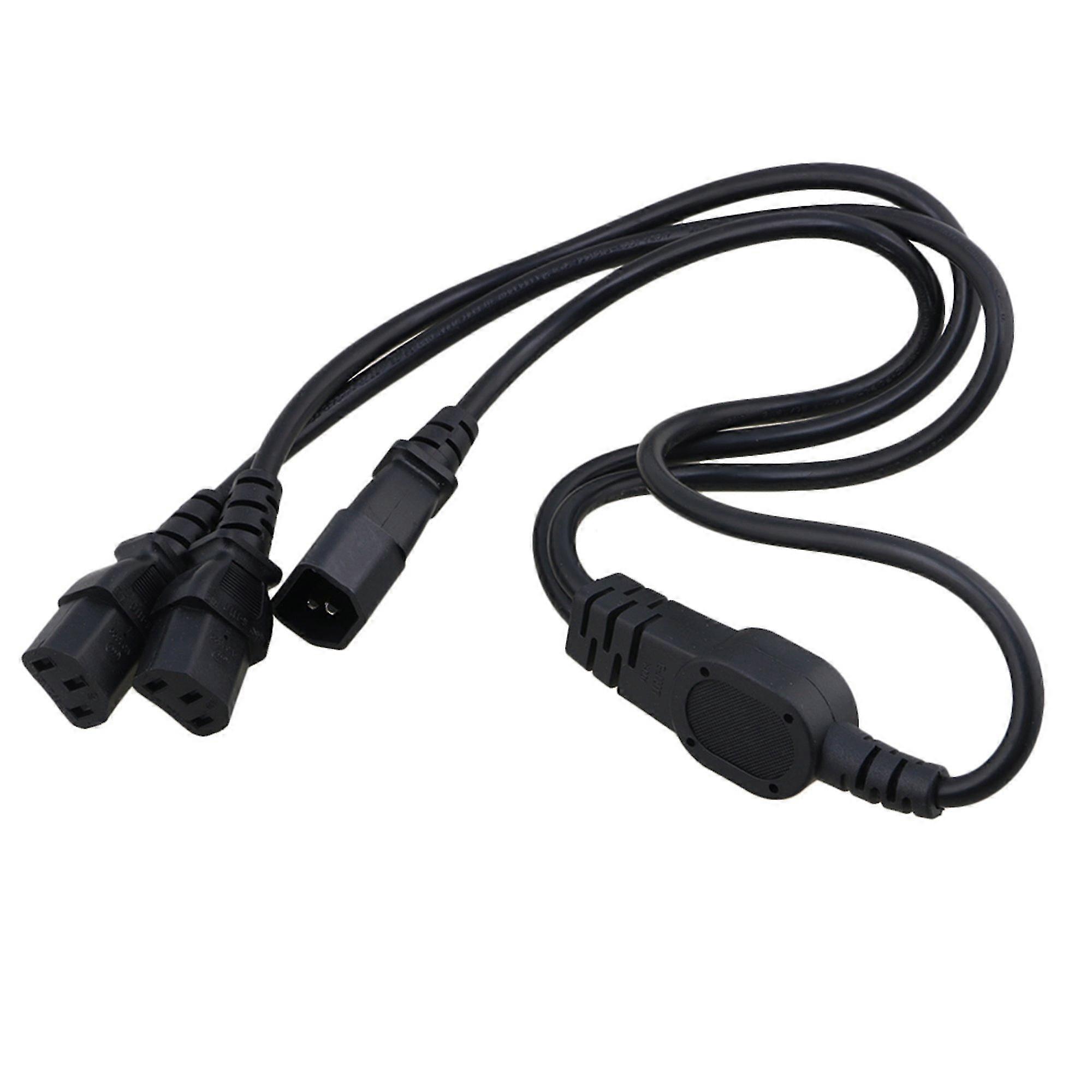 Computer Server IEC 320 C14 to 2 x C13 Y Splitter Power Cable 1m ...