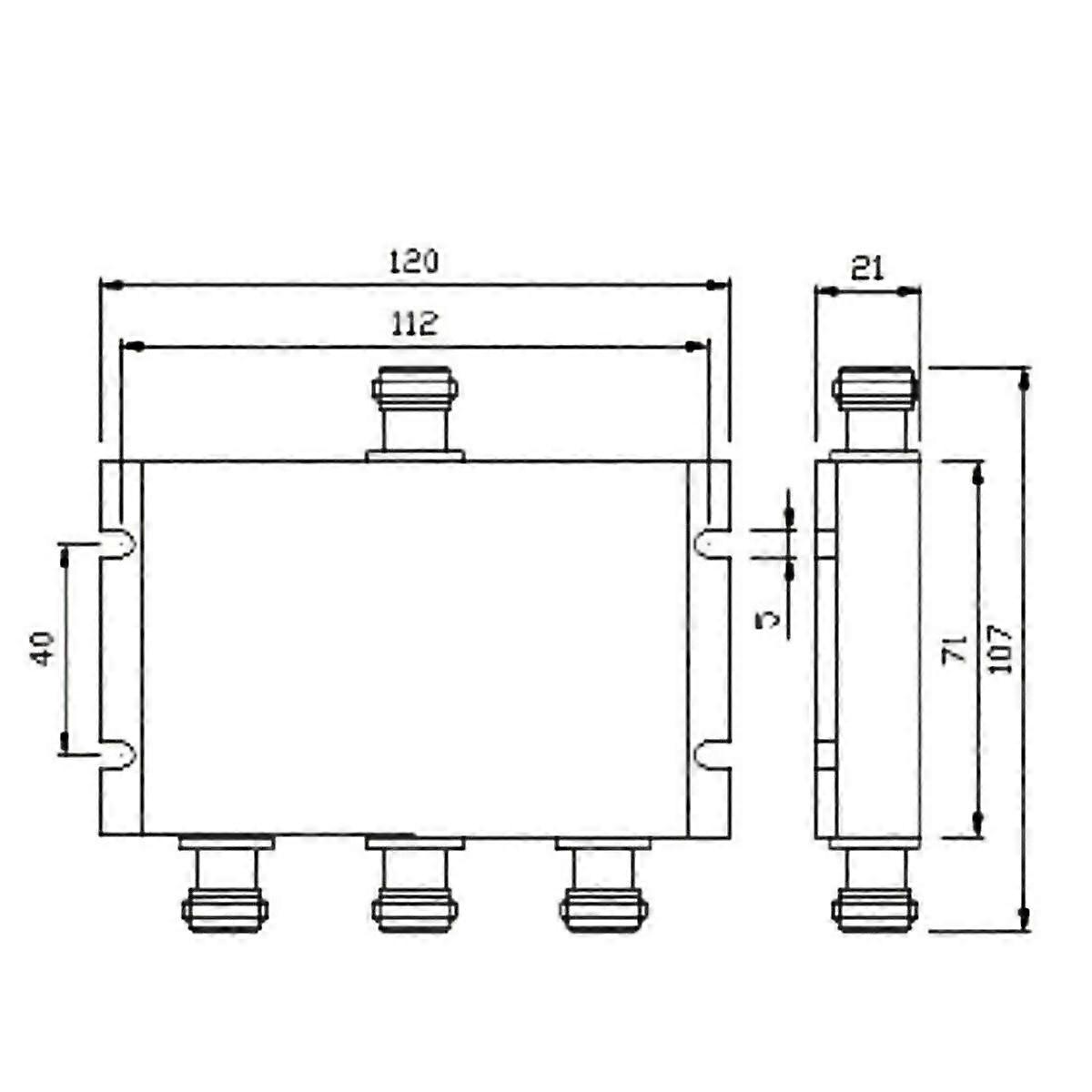 698-2700Mhz 3 Way Splitter Power Splitter Divider Gsm 3G 4G WIFI Lte W ...