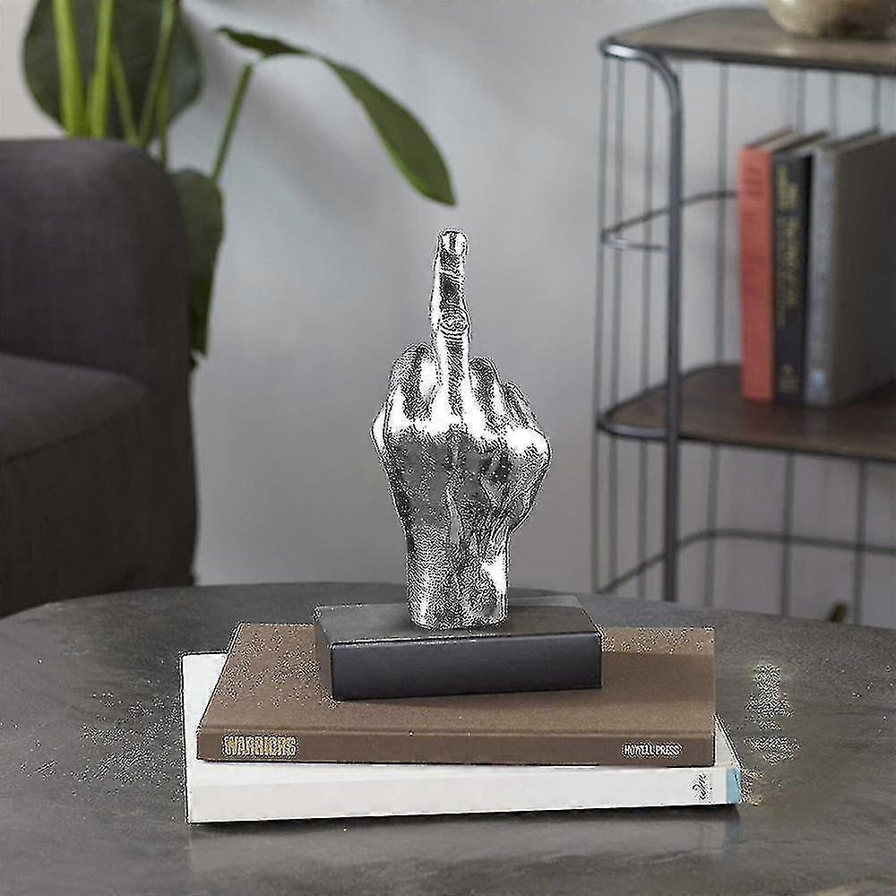 Resin Finger Sculpture Desktop Ornament Hand Gesture Statue Home Decor ...