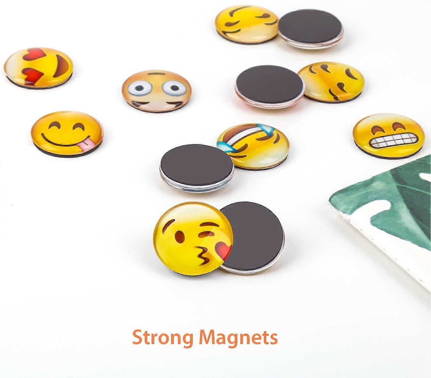 Magnetic Emojis, 12 Pack 3D Glass Smiley Emoji Fridge Magnets for ...