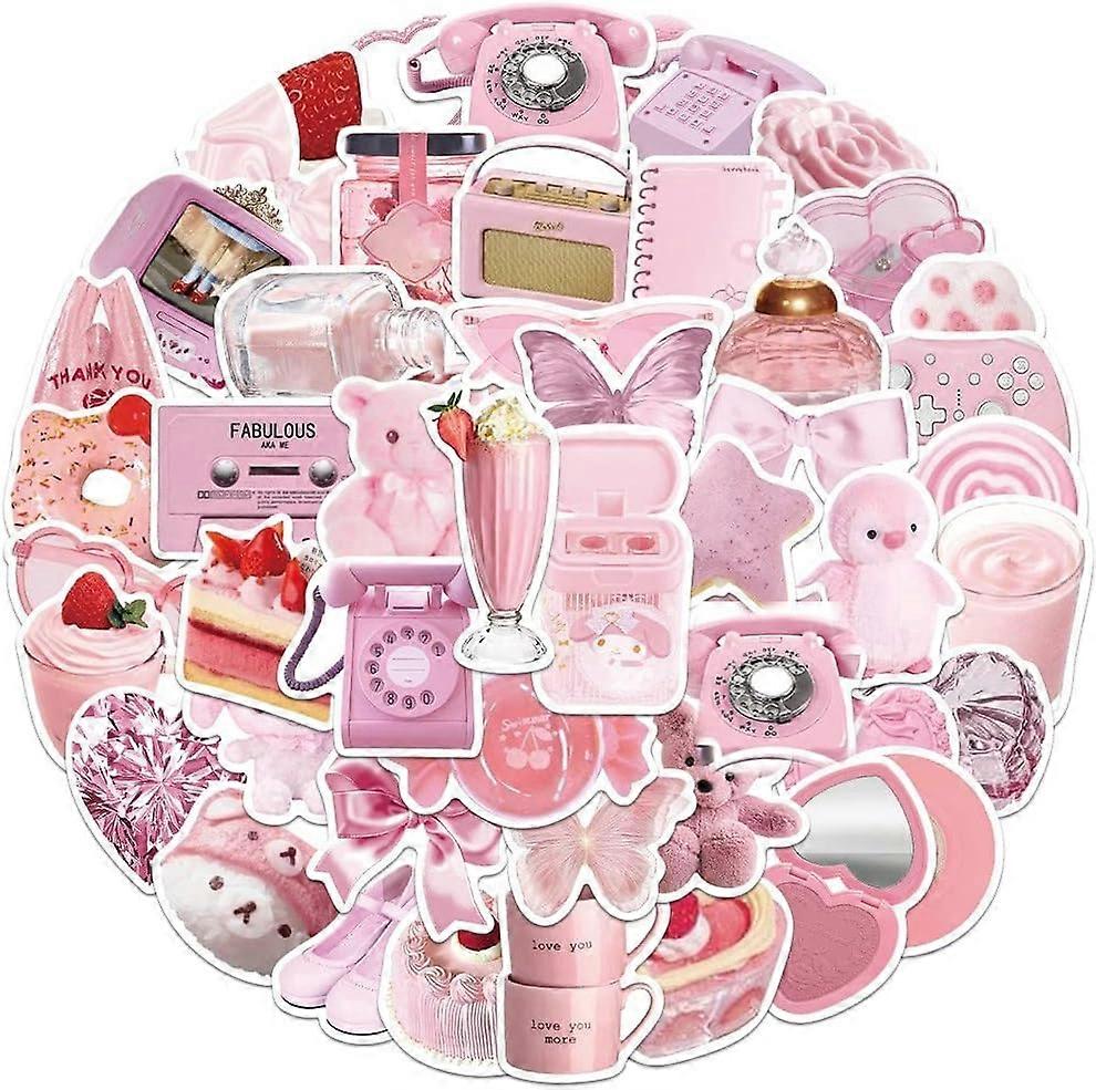 50Pcs Kawaii Stickers for Water Bottles, Cute Vsco Vinyl Laptop ...