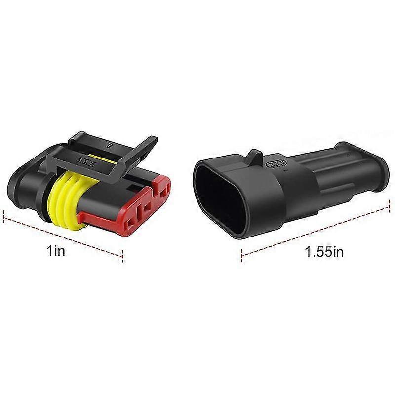 3 Pin Way Car Waterproof Electrical Connector, Plug Automotive 1.5mm ...