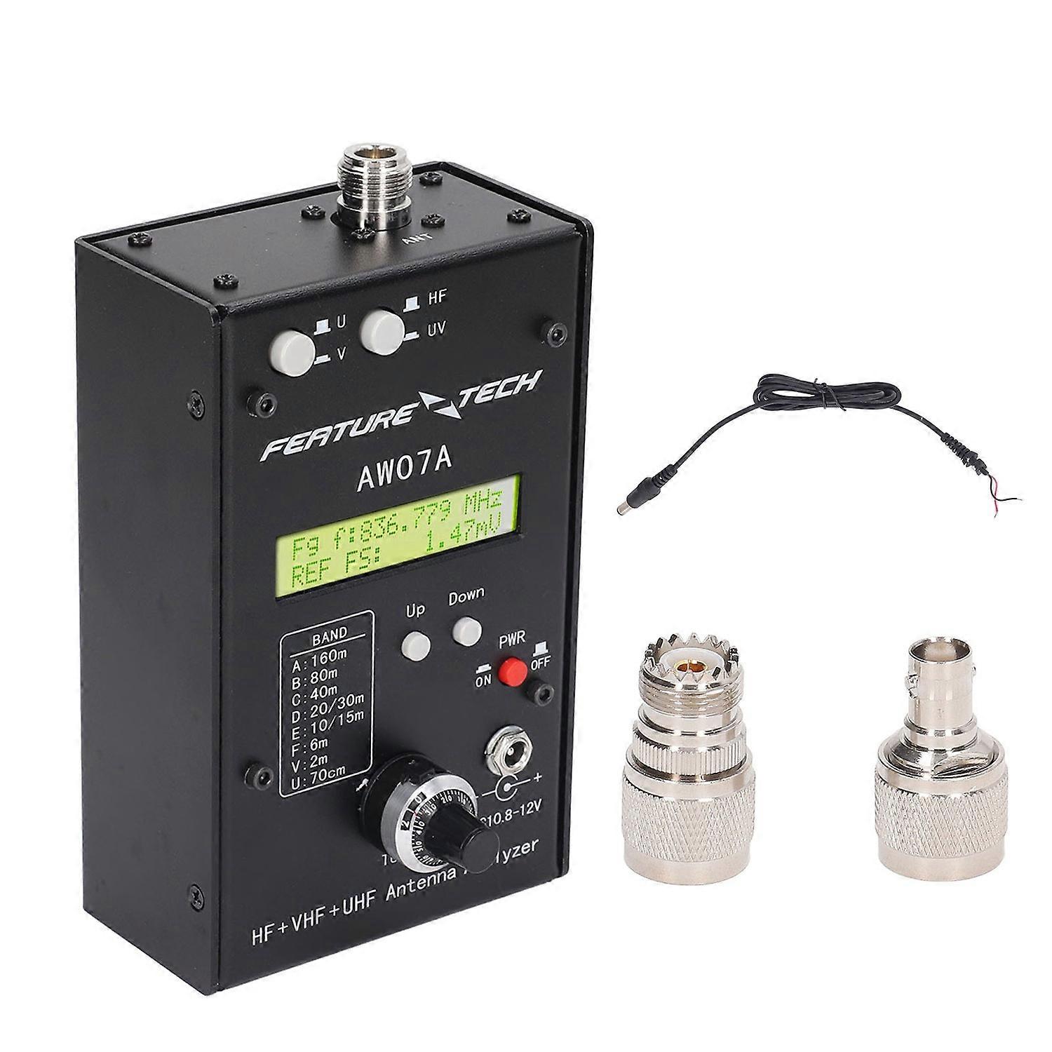 SWR Antenna Analyzer AW07A HF VHF UHF 490Mhz SWR Impedance Analyzer ...