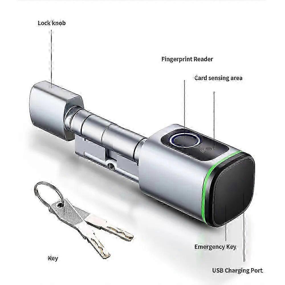Euro Smart Lock Cylinder Fingerprint IC Card TTLock App Electronic Lock ...
