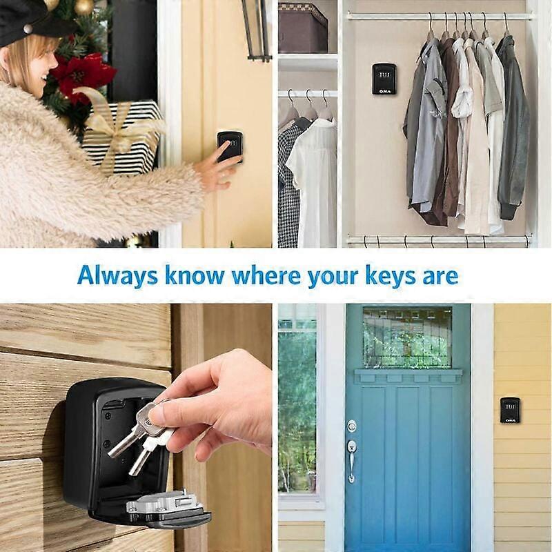 Secure Key Box, Wall Mounted Key Safe, Waterproof and Rustproof, for ...