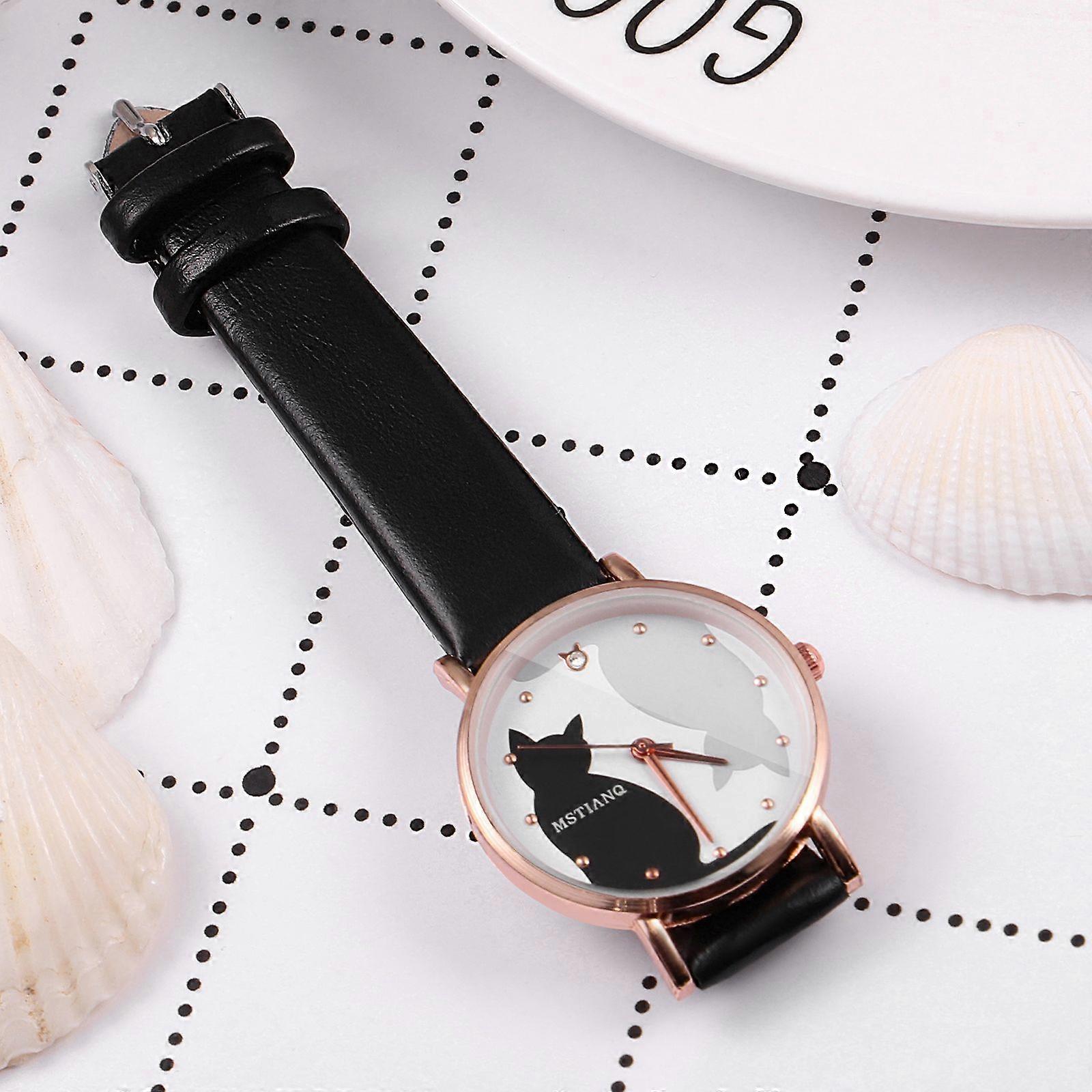 UKCOCO Girl Watch Cartoon Cat Lovely Watch Funny Fashion Wrist Watch ...