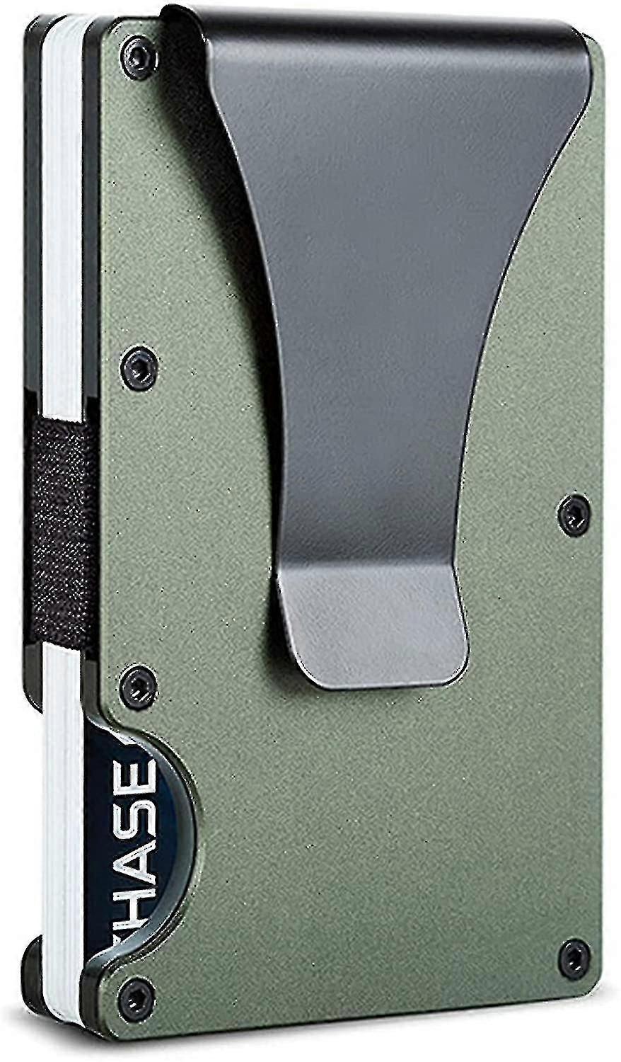 RFID Blocking Slim Aluminum Wallet with Money Clip - Minimalist Front ...